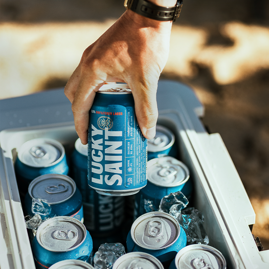 Unfiltered Lager Cans – Lucky Saint